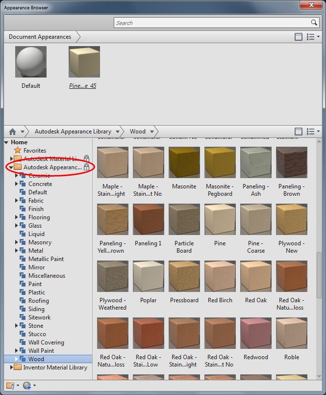 Apply Appearance in Autodesk Inventor